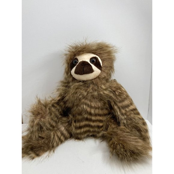 Justice | Toys | Justice Sloth Plush Brown Long Haired Shaggy Furry ...